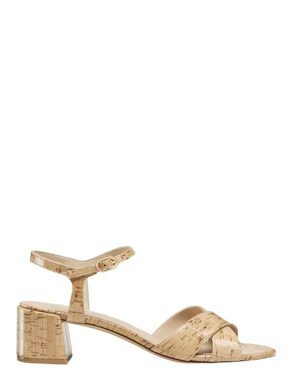 STUART WEITZMAN Dayna Cork Crisscross Sandals - Natural