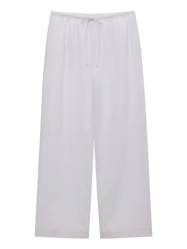 DUNST Linen Drawstring Pants - White