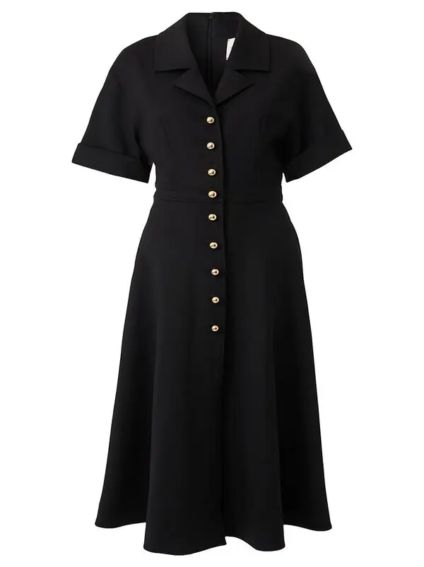 Carolina Herrera Collared Shirtdress - Black