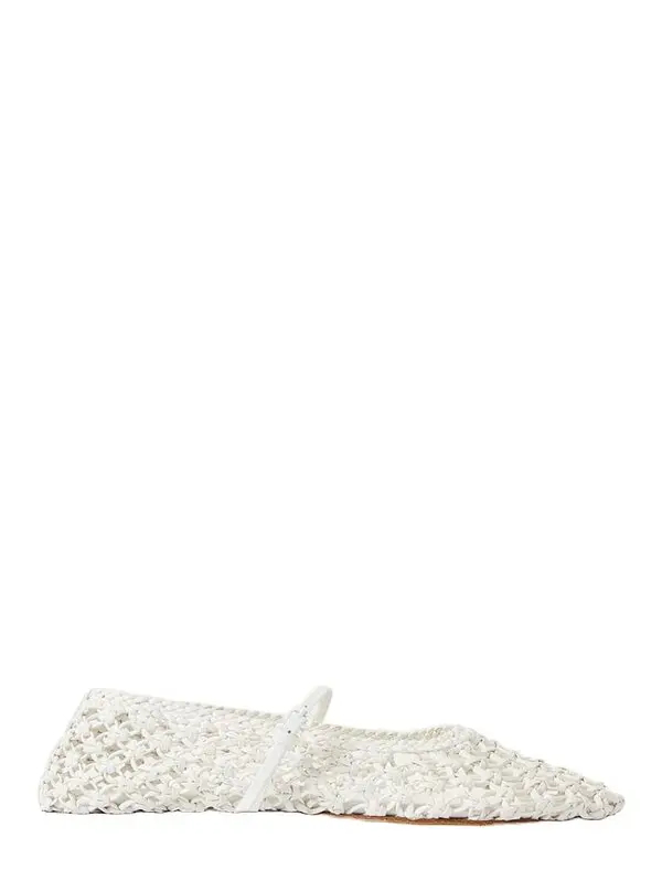 Dear Frances Balla Woven Ballet Flats - White