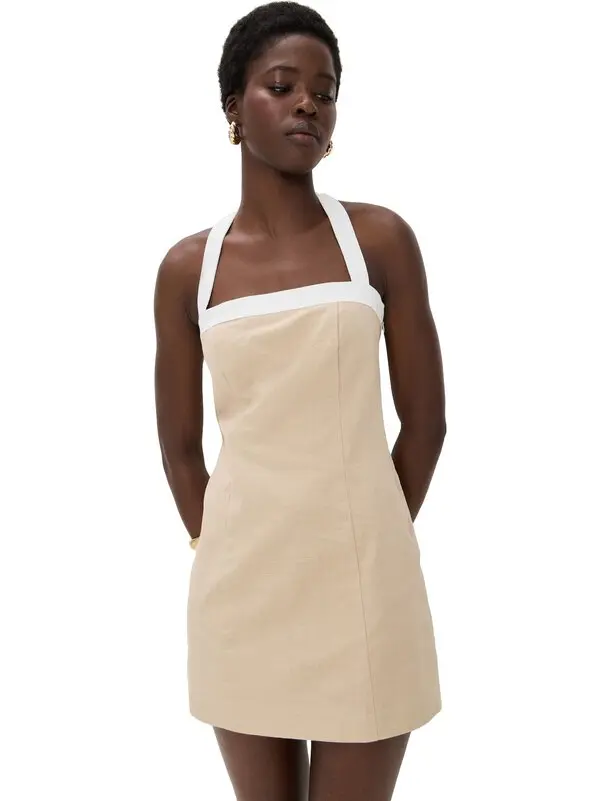 4TH & RECKLESS Betty Linen Mini Dress - Beige