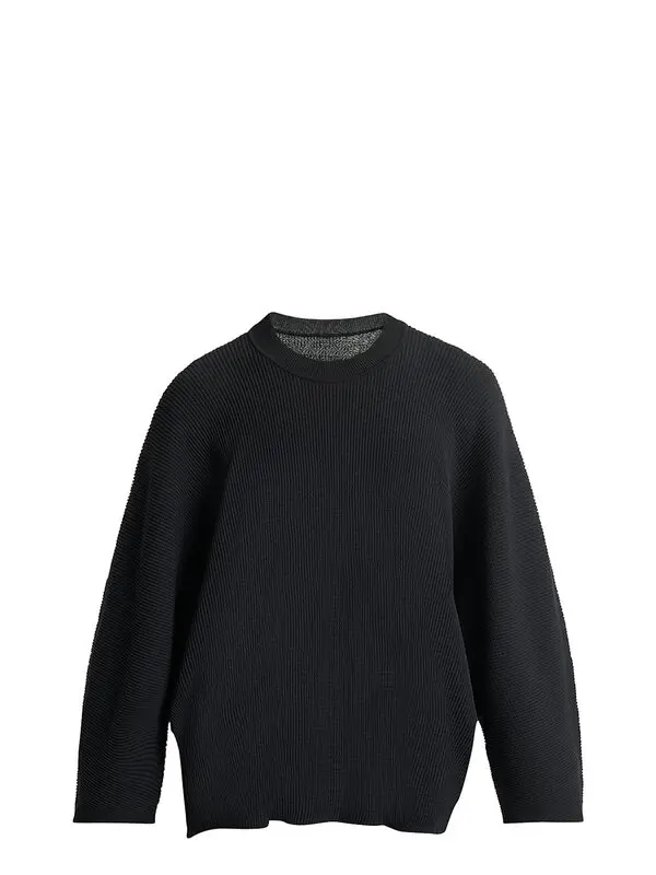 Issey Miyake Tight Twist Knit Sweatshirt - Black