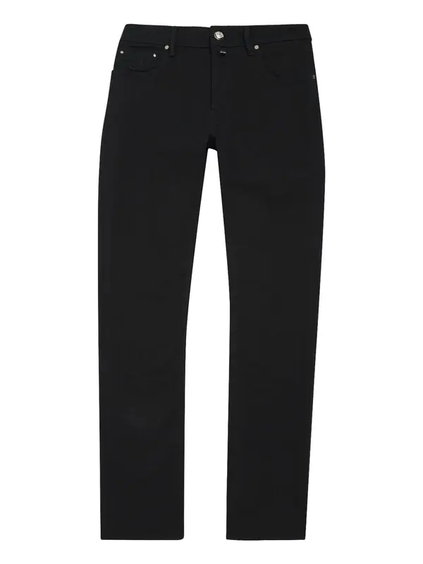 Jacob Cohen Bard Slim Jeans With Crocodile Skin Patch - Black