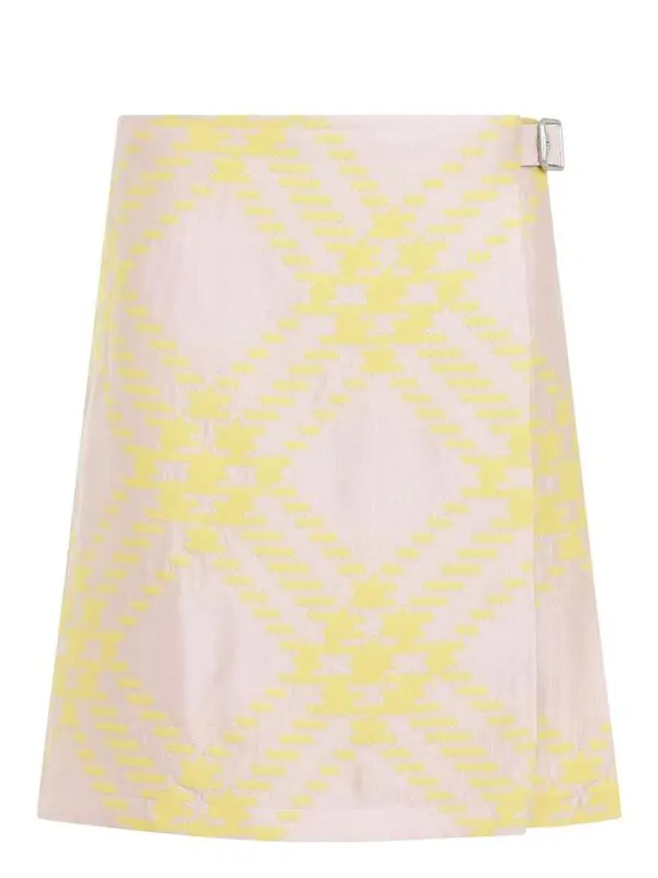 Burberry Cotton Blend Mini Skirt - Multicolor
