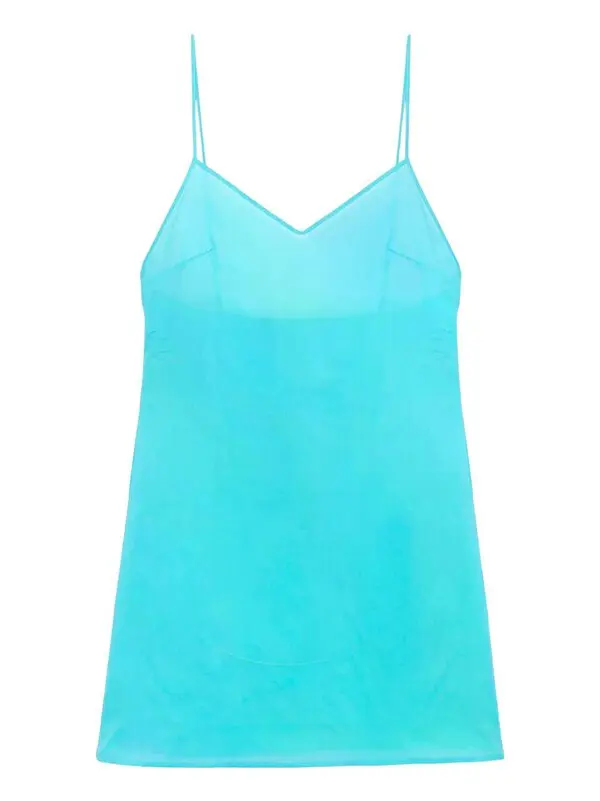 Ermanno Scervino Cotton Slip Dress - Blue