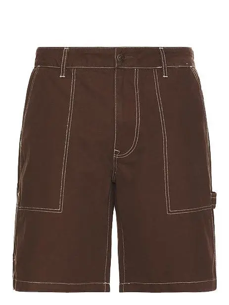 RHYTHM Carpenter Canvas Shorts - Chocolate