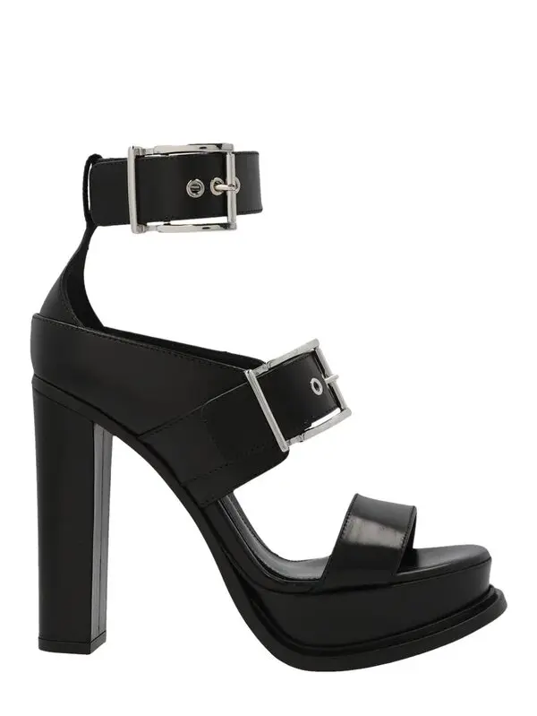Alexander McQueen Leather Sneakers - Black