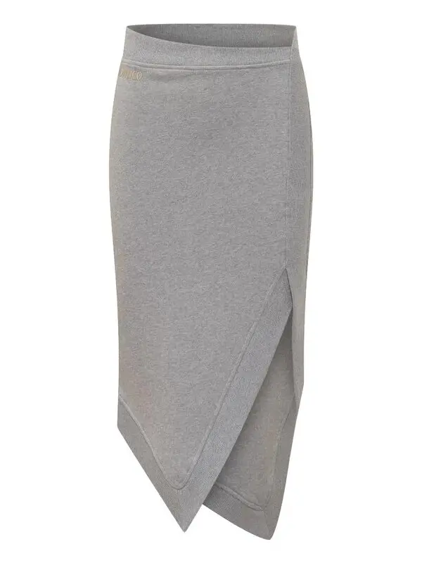 Attico Midi Asymmetrical Skirt - Grey