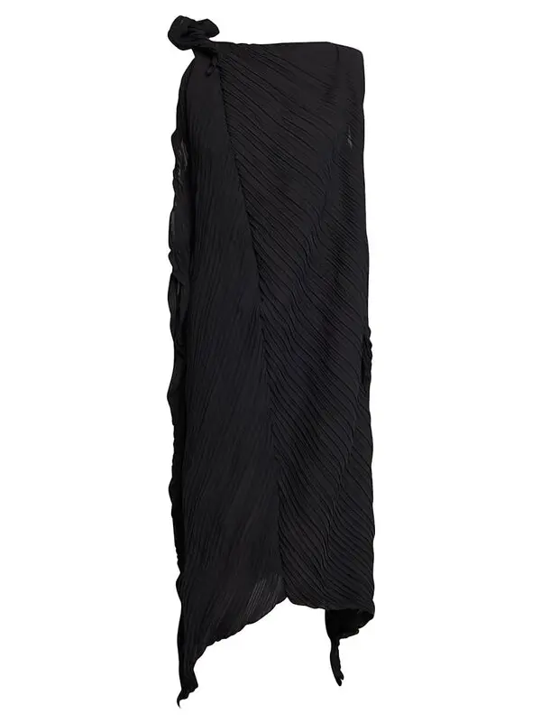 Issey Miyake Twisted Pleated Dress - Black
