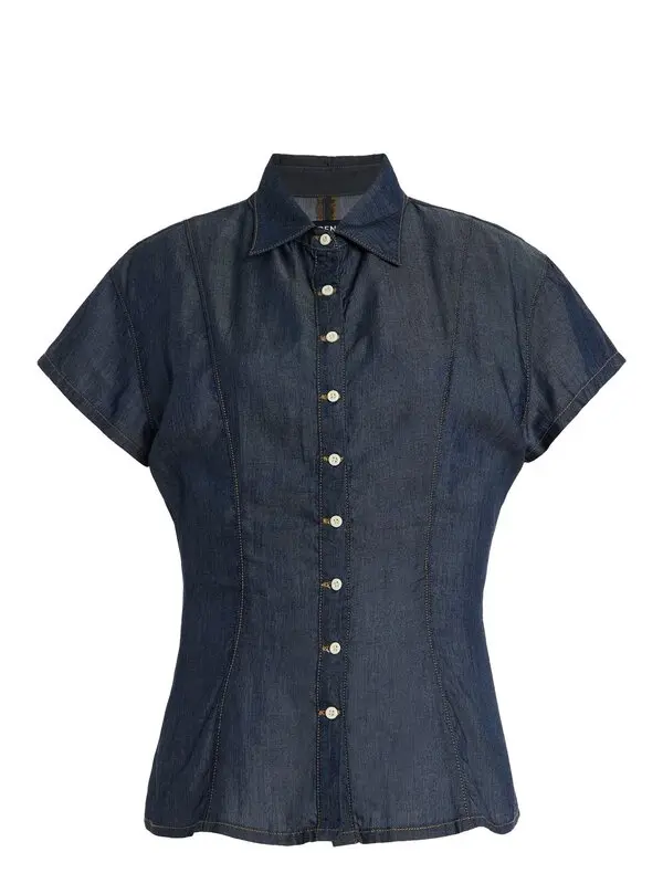EB DENIM Rosie Denim Shirt - Navy