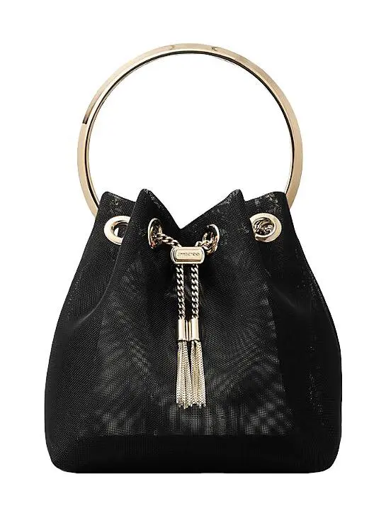 JIMMY CHOO Bon Bon Top-handle Bag - Black/light Gold
