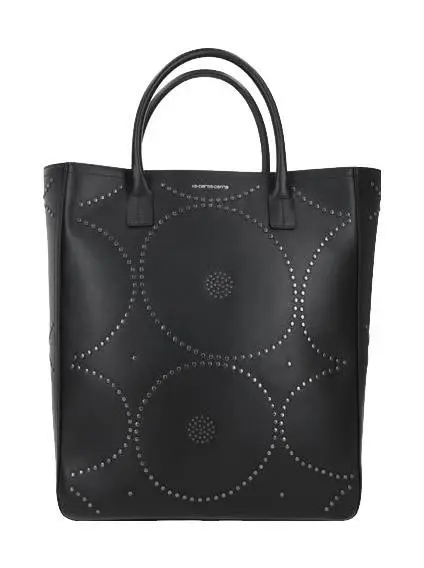 10 CORSO COMO Smooth Leather Tote Bag - Black