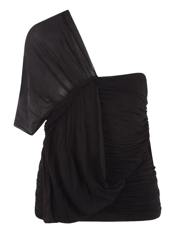 Rick Owens One-shoulder Top - Black