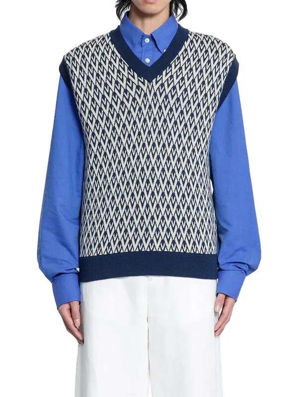 Valentino Garavani Knit Gilet With Jacquard Design - Multicolor