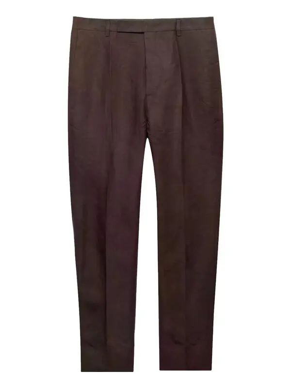 Prada Linen Trousers - Brown