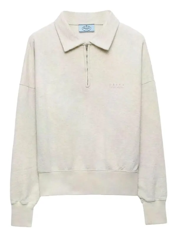 Prada Jersey Polo Top - Neutrals