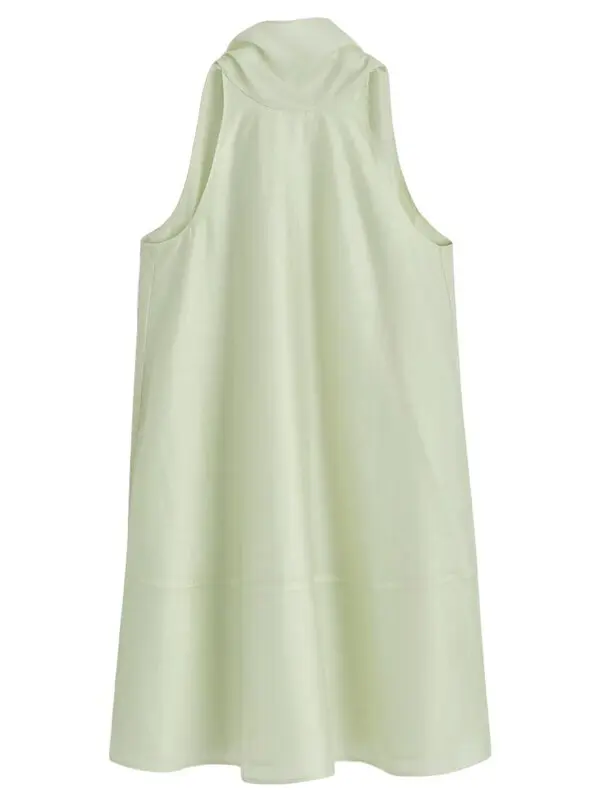 Cos Fluid Halterneck Mini Dress - Green
