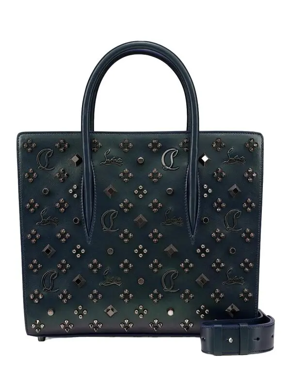 CHRISTIAN LOUBOUTIN Paloma Loubinthesky Top Handle Bag - Zaffiro/gun Metal