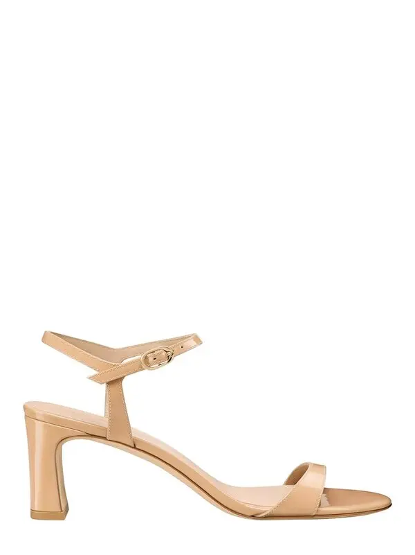 STUART WEITZMAN Babette Patent Ankle-strap Sandals - Adobe