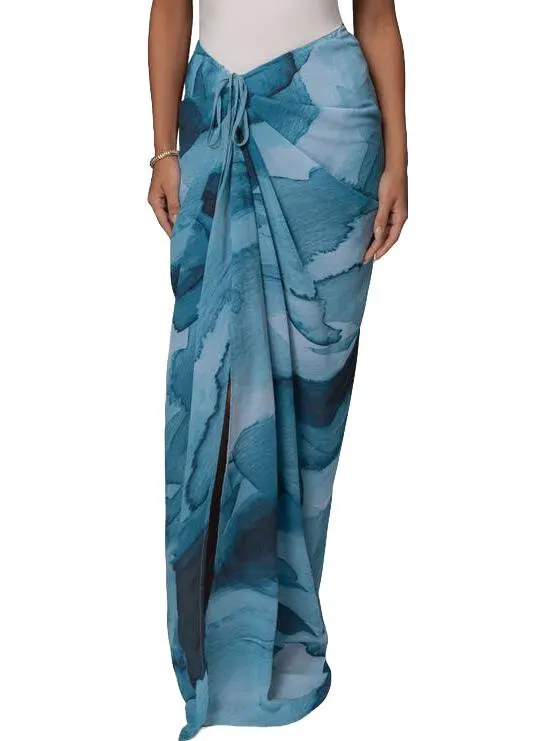 JLUXLABEL Printed Maxi Skirt - Blue