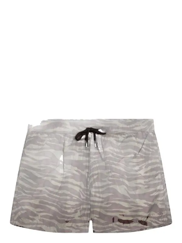 Attico Zebra Nylon Shorts - Print