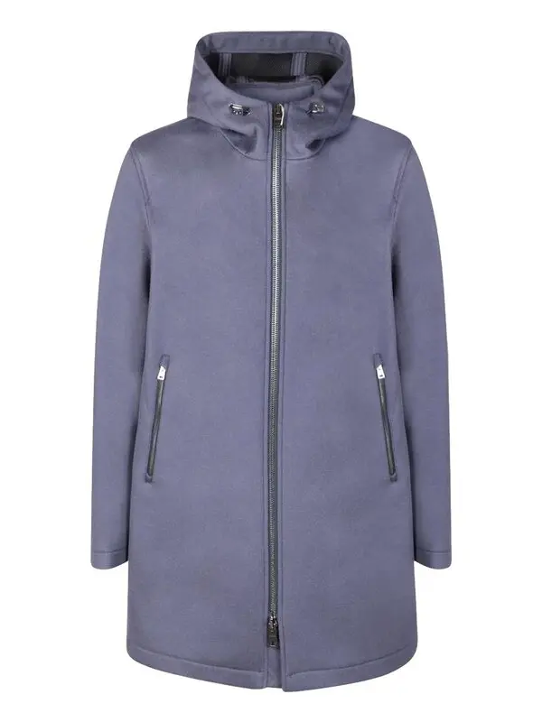 Herno Mesh Wool Parka - Blue