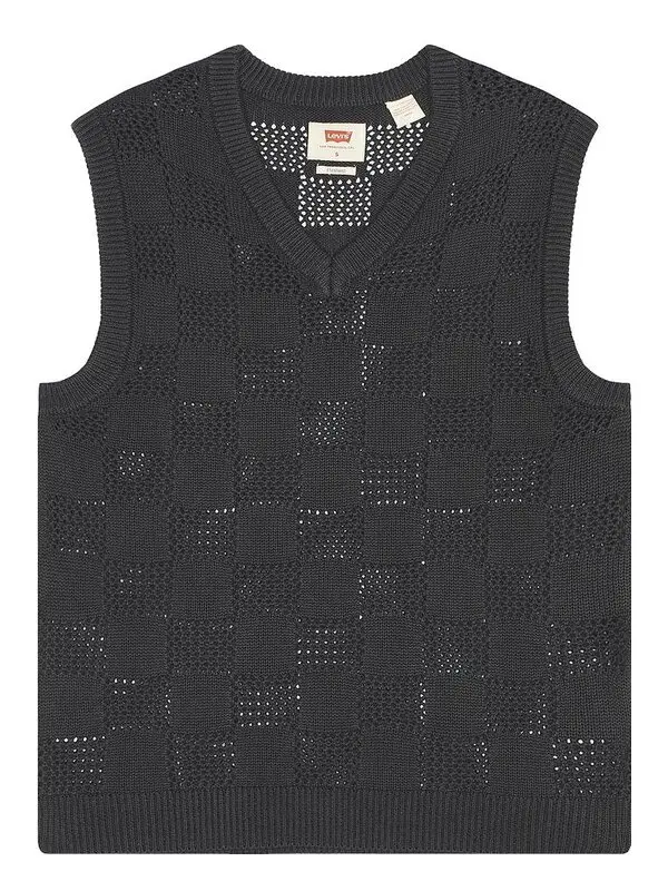 LEVI'S Skyline Sweater Vest - Checkers Dark Phantom