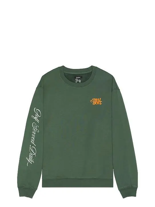 MALBON X Golf Served Daily Sweatshirt - Evergreen