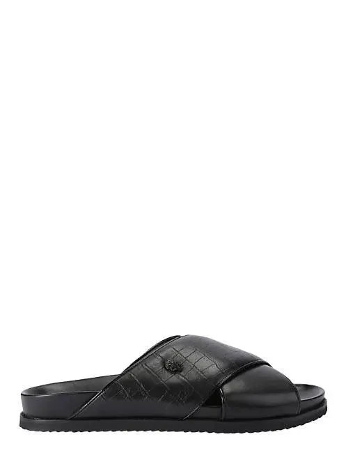 Kurt Geiger Baron Leather Sandals - Black/comb