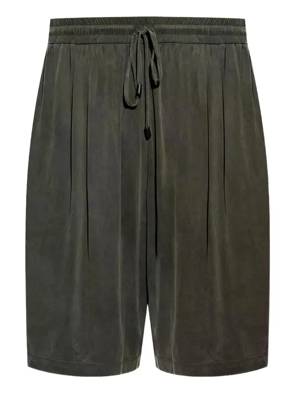 Giorgio Armani Pleated Bermuda Shorts - Green