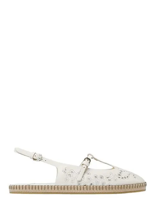 JIMMY CHOO Aimee Leather Espadrilles - Latte