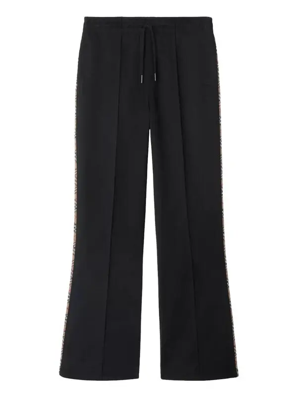 Burberry Checked-trim Track Pants - Black