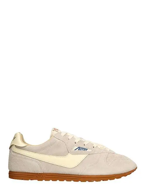 AUTRY Windspin Low-top Suede Runner Trainers - Beige Comb