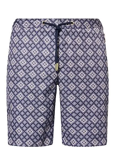 Orlebar Brown Dane Geometric-print Swim Shorts - Night Iris