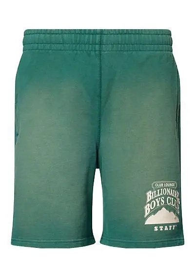 BILLIONAIRE BOYS CLUB Logo-print Cotton-jersey Sweat Shorts - Green