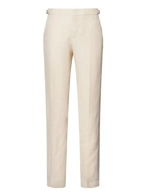 Orlebar Brown Griffon Slim-fit Straight-leg Linen Trousers - Chai