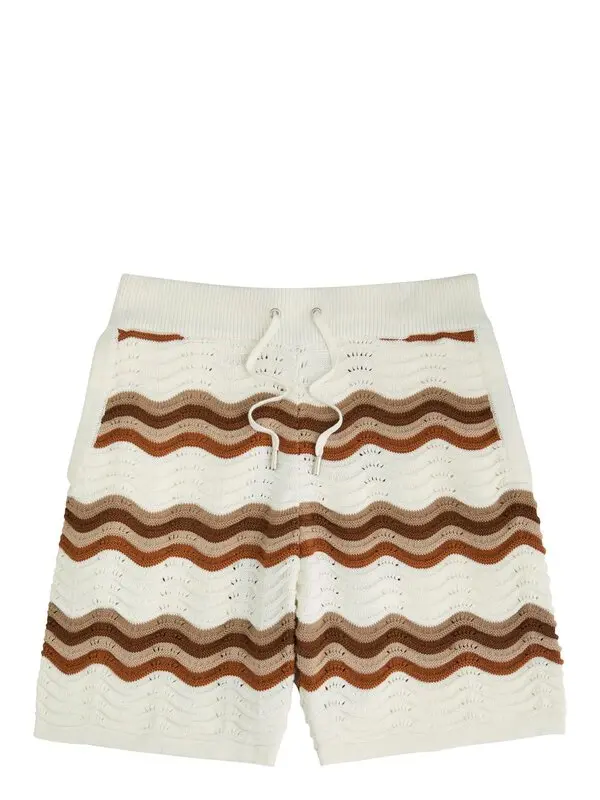 RAITH Wave Crochet Knit Shorts - Ecru