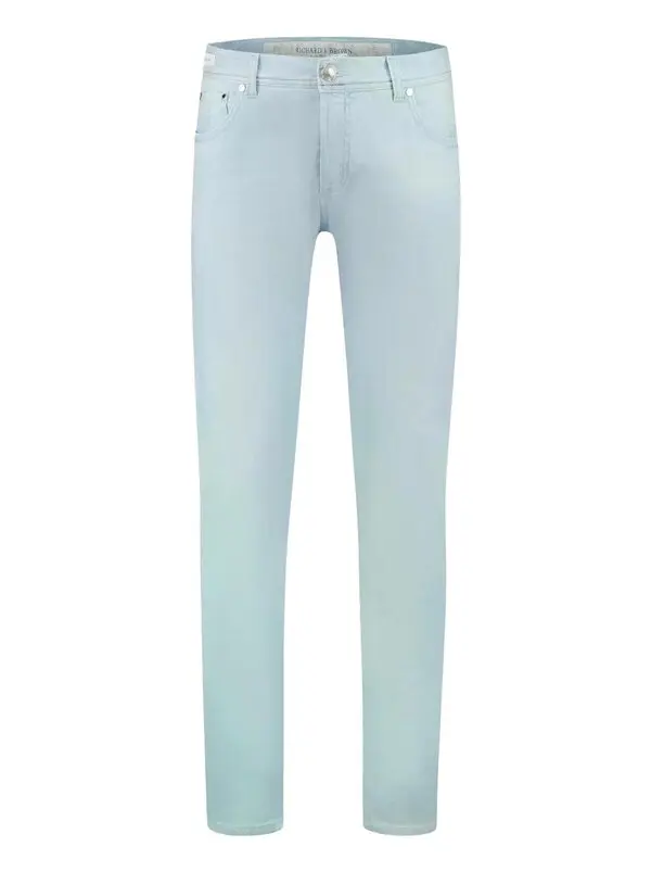 RICHARD J. BROWN Logo-patch Tapered Jeans - Blue