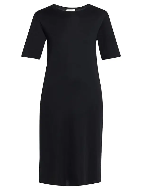 THE ROW Jorgina Silk T-shirt Dress - Black