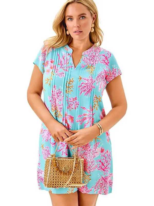 Lilly Pulitzer Ansela Tunic Dress - Multi Royal Coral