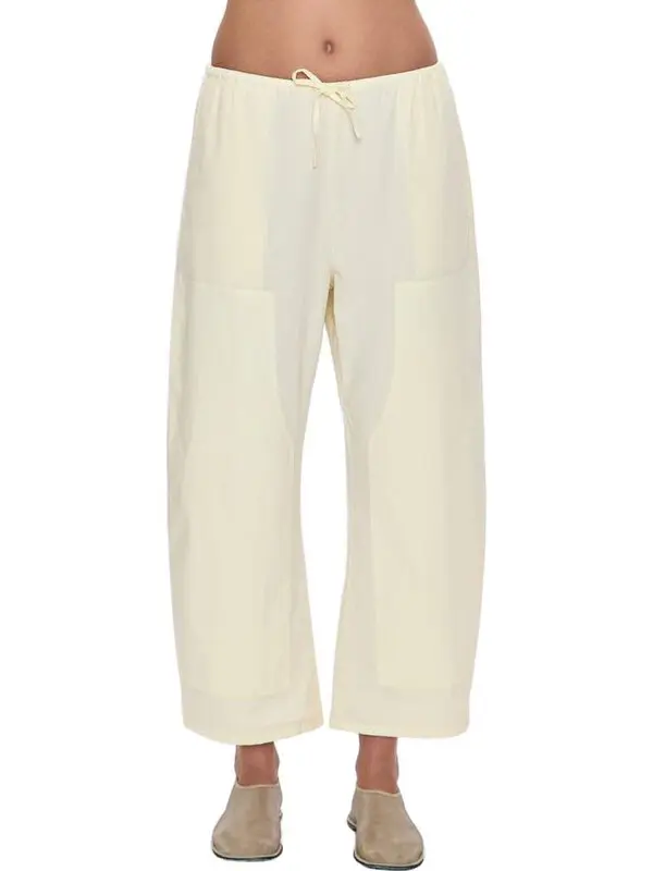 PISTOLA Stretch Cotton Ankle Drawstring Pants - Lemonade