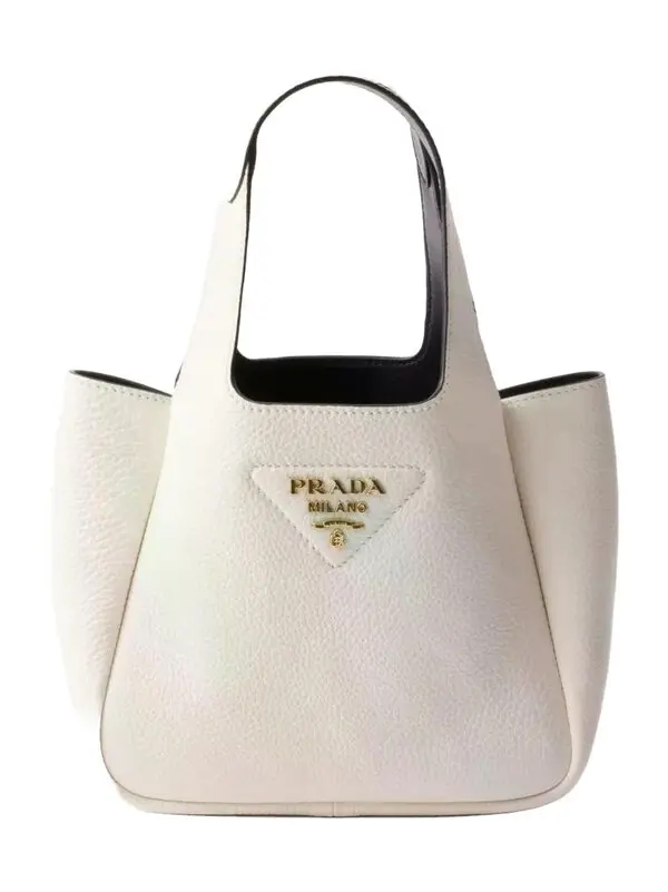 Prada Mini Leather Tote - White