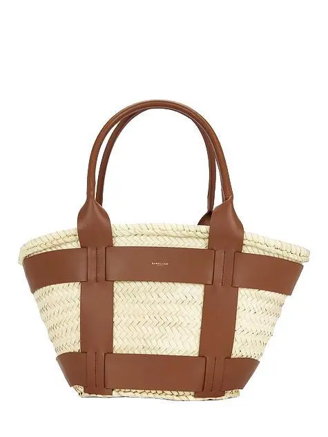 DEMELLIER The Santorini Tote - Natural & Tan