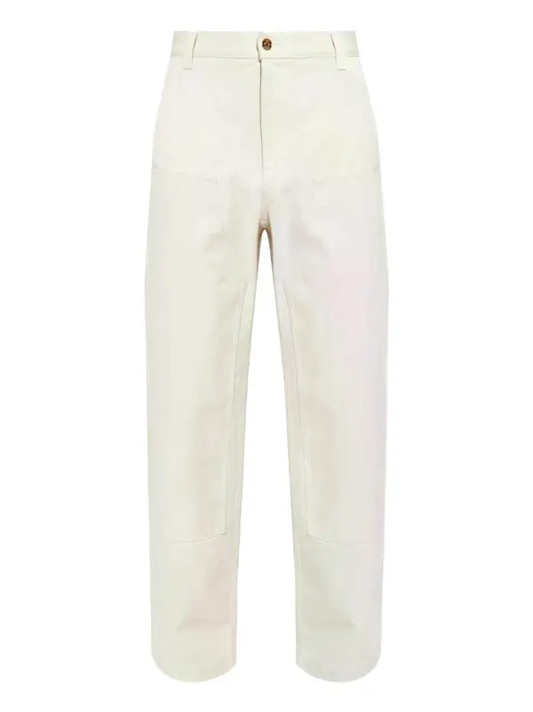 Versace Logo-patch Utility Trousers - Neutrals