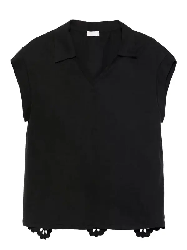 Liu Jo V-neck T-shirt - Black