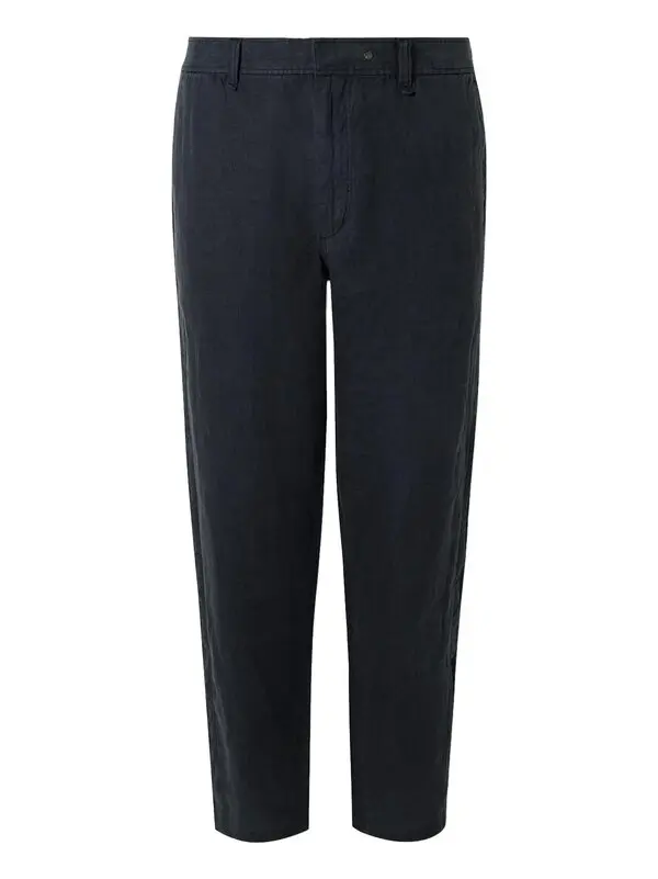 Rag & Bone Straight-leg Linen Trousers - Black