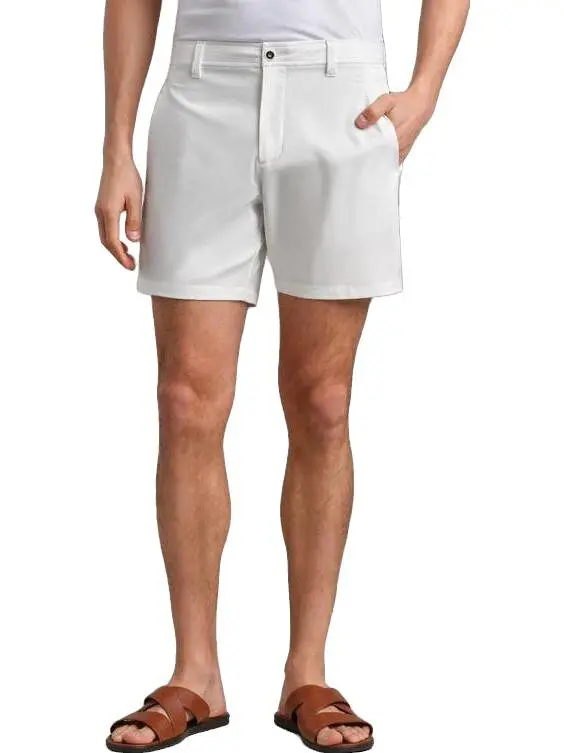 RHONE Nomad 7-inch Tech Chino Shorts - White Onyx