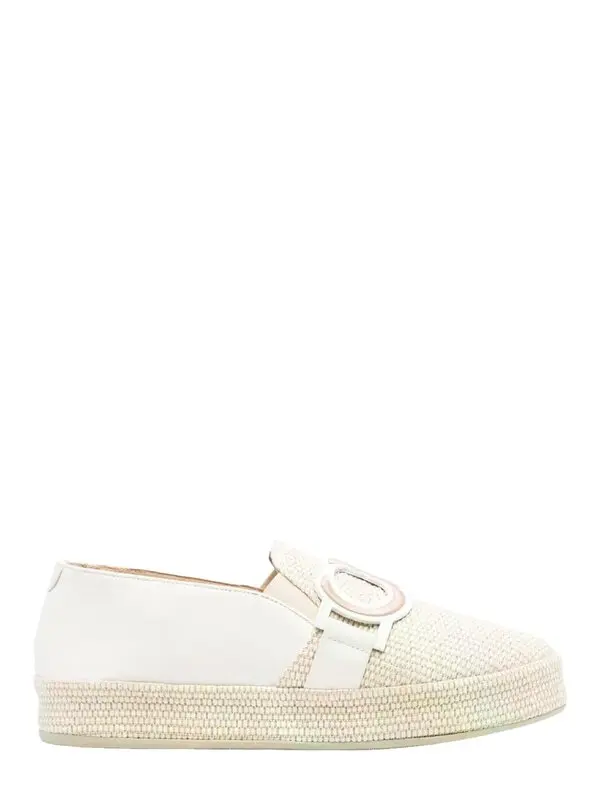Casadei Logo-appliqué Loafers - Neutrals