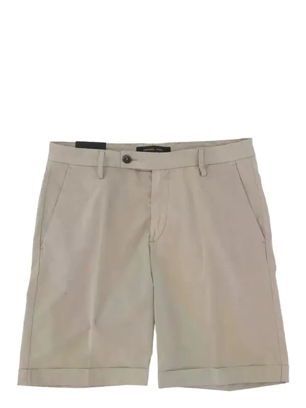 MICHAEL COAL Cotton-blend Shorts - Neutrals