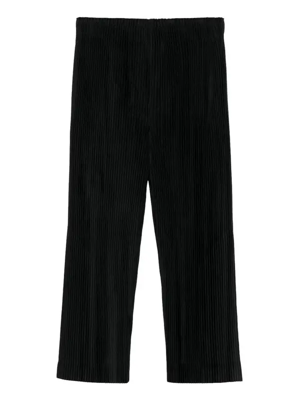 Issey Miyake Pleated Straight-leg Trousers - Black